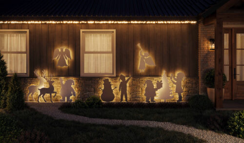 Mini juledekorasjonspakke – Snømann, barn, dyr og engler ...